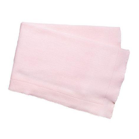 Couverture en laine Mérinos rose - Au Berceau d'Or